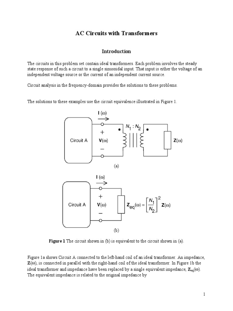 Transformers | Electrical Impedance | Series And Parallel Circuits