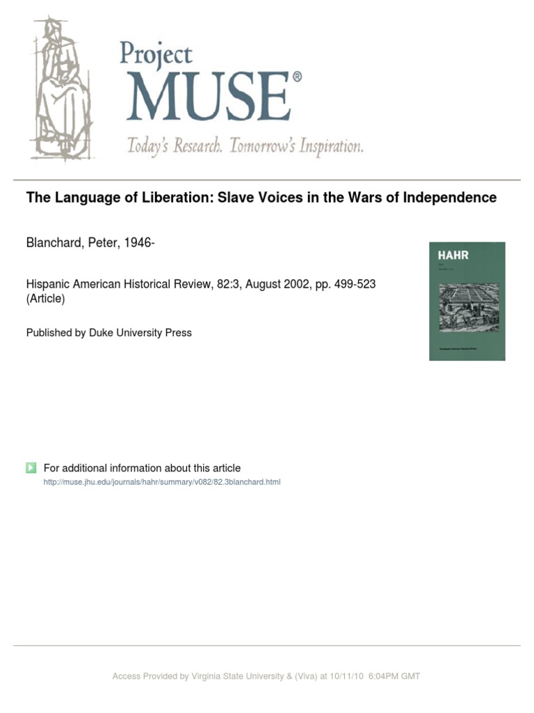 The Language of Liberation | PDF | Abolitionism | Slavery