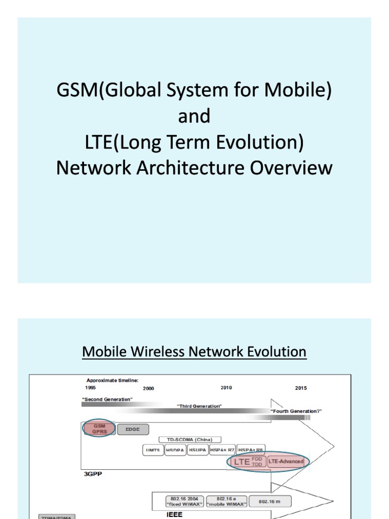 GSM and LTE Network Architecture Overview | PDF | Lte ...