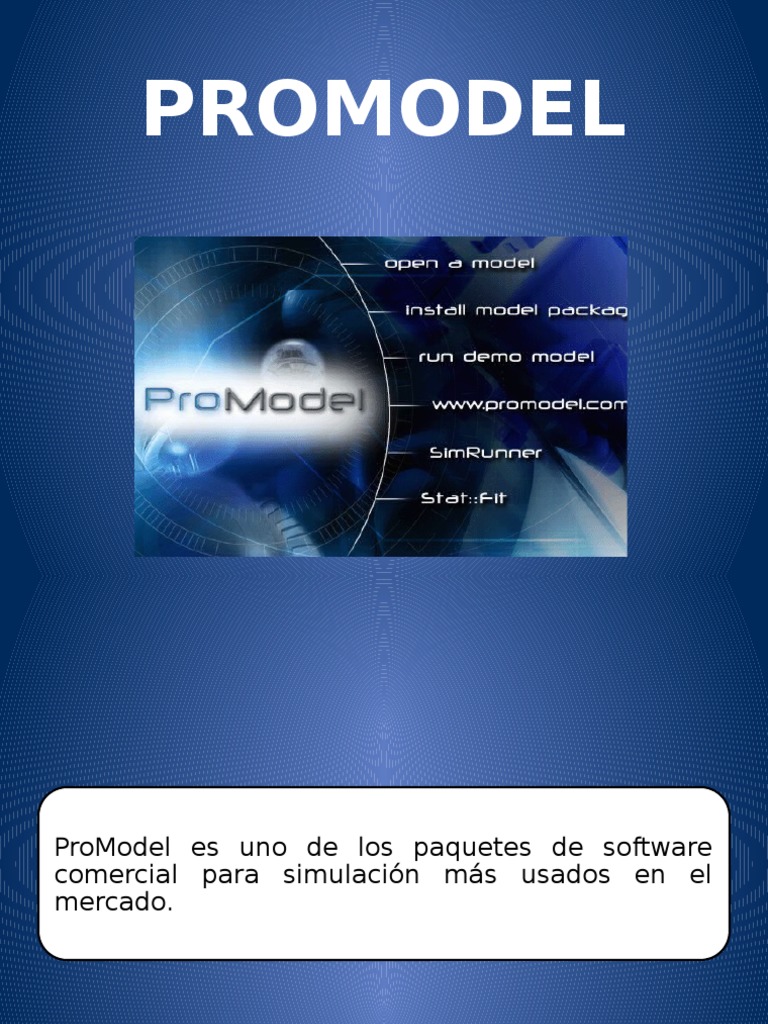 Elementos y Menús de ProModel | PDF | Inventario | Simulación