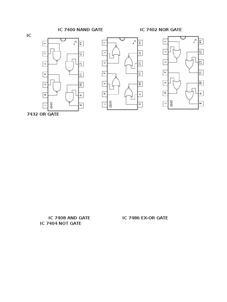 Ic 7400 Nand Gate Ic 7402 Nor Gate IC | PDF