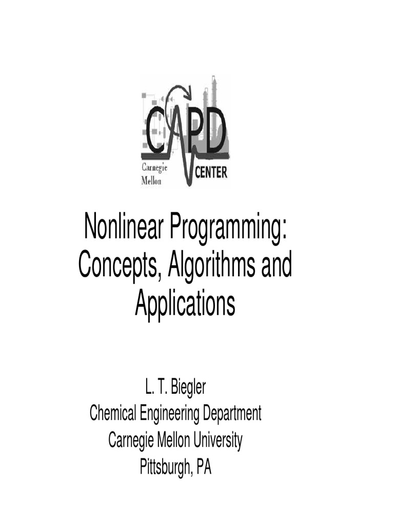Nonlinear Programming Concepts Pdf Pdf Mathematical Optimization Matrix Mathematics