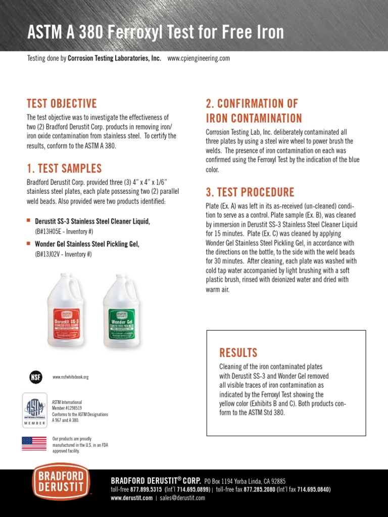 Ferroxyl Test | Corrosion | Stainless Steel