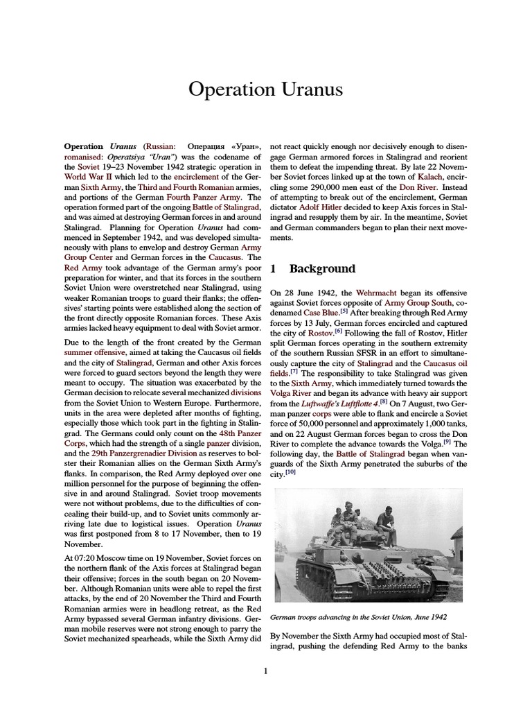 Operation Uranus | Battle Of Stalingrad | Military