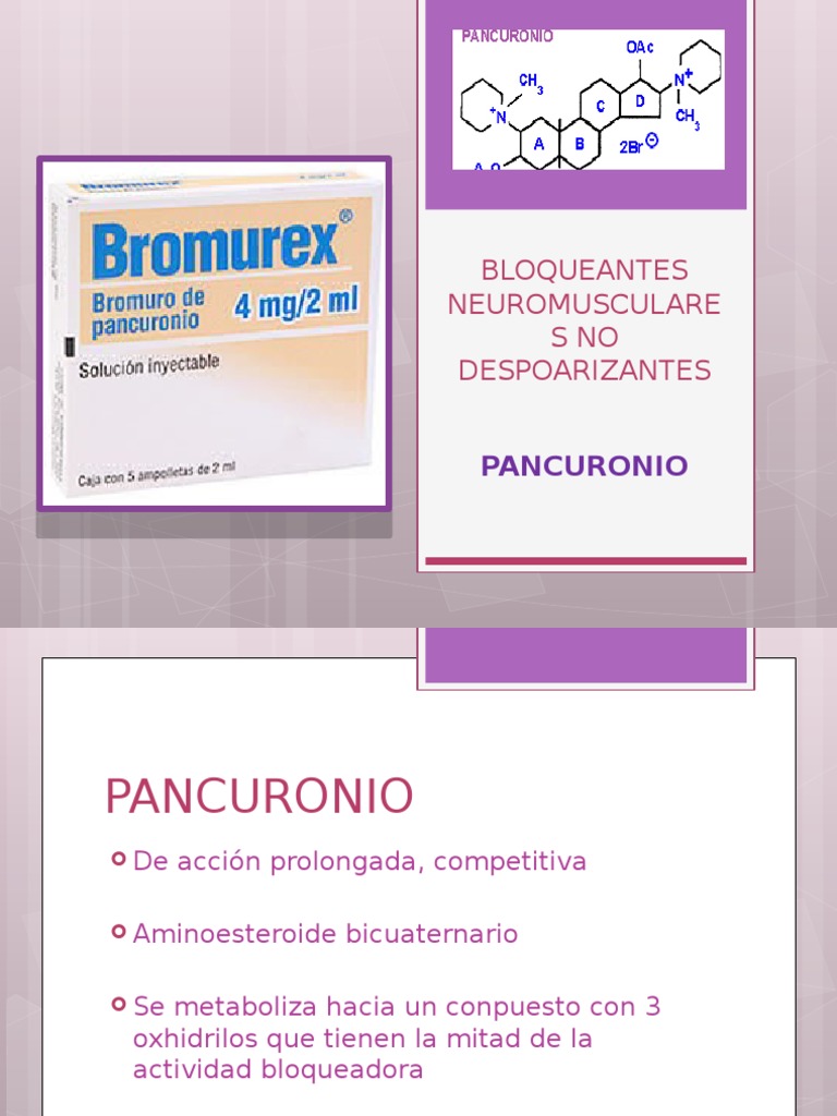 Pancuronio y Vecuronio | PDF | Drogas | Especialidades Medicas