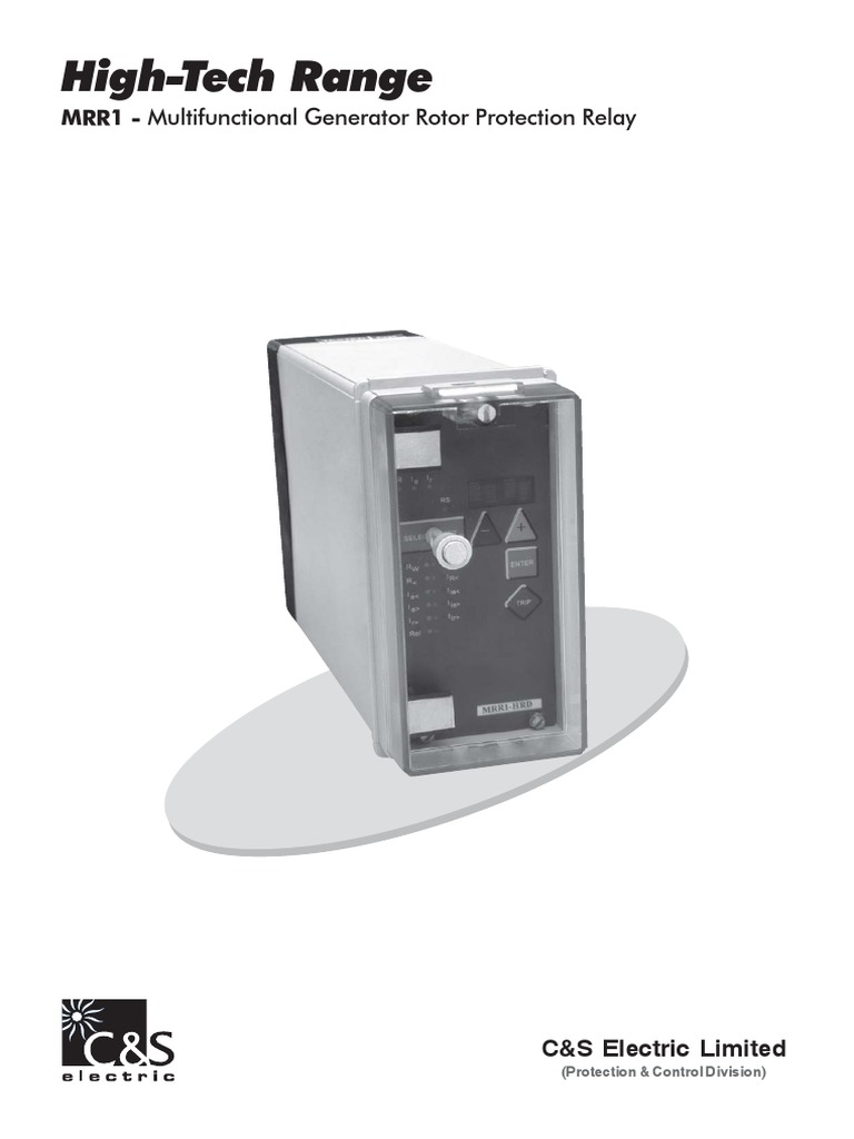 Multifunctional Generator Rotor Protection Relay PDF | PDF | Relay ...