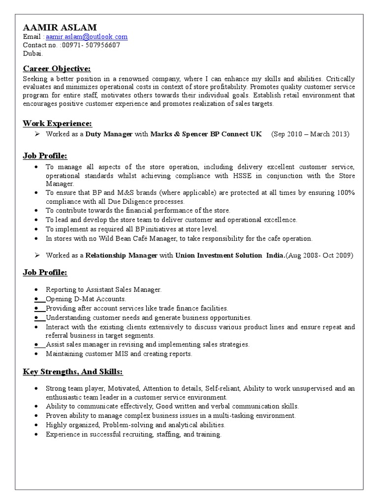 Aamir Resume Retail | Download Free PDF | Retail | Regulatory Compliance