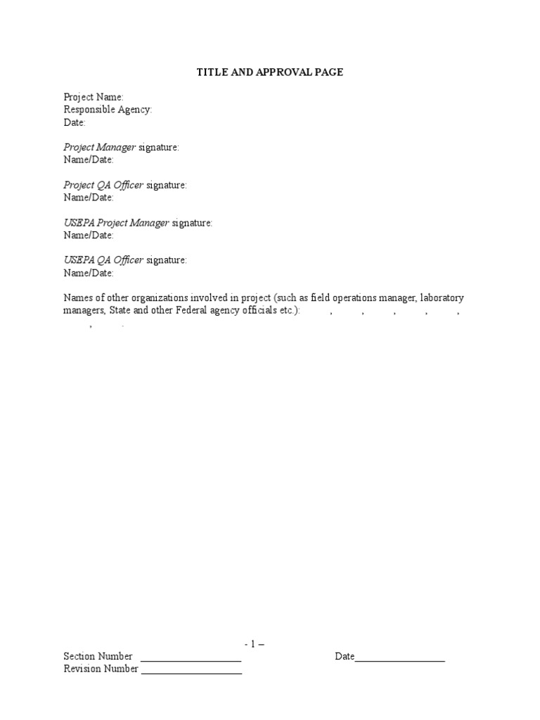 Project Manager Signature:: Title and Approval Page | PDF | Accuracy ...