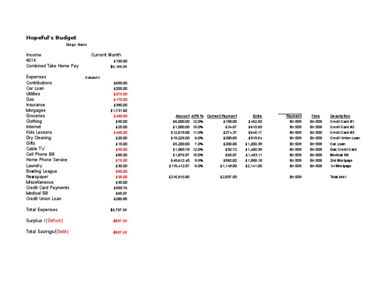 Monthly Budget Overview and Analysis | PDF | Finance & Money Management