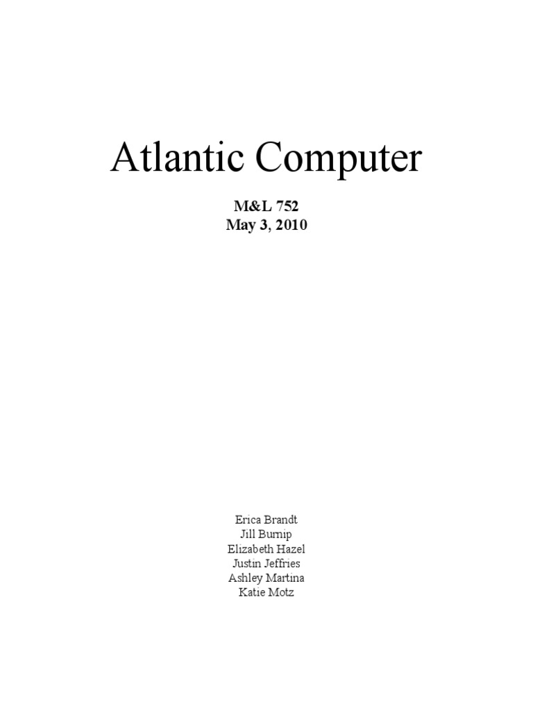 Atlantic Computer | Download Free PDF | Strategic Management | Brand