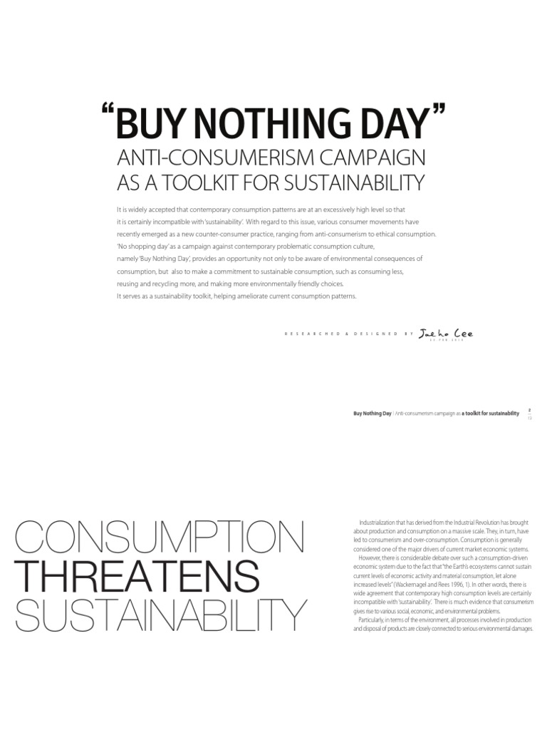 Anti-Consumerist Campaign - "Buy Nothing Day" | Download Free PDF ...