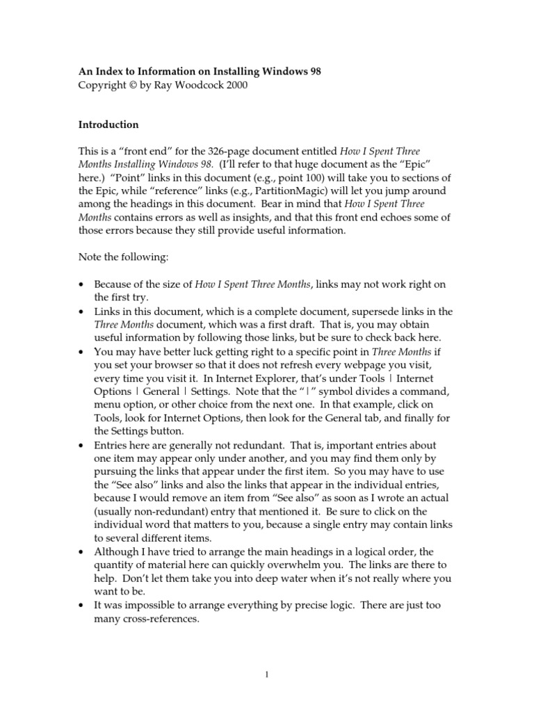 How I Spent Three Months Installing Windows 98 | PDF | Bios | Floppy Disk