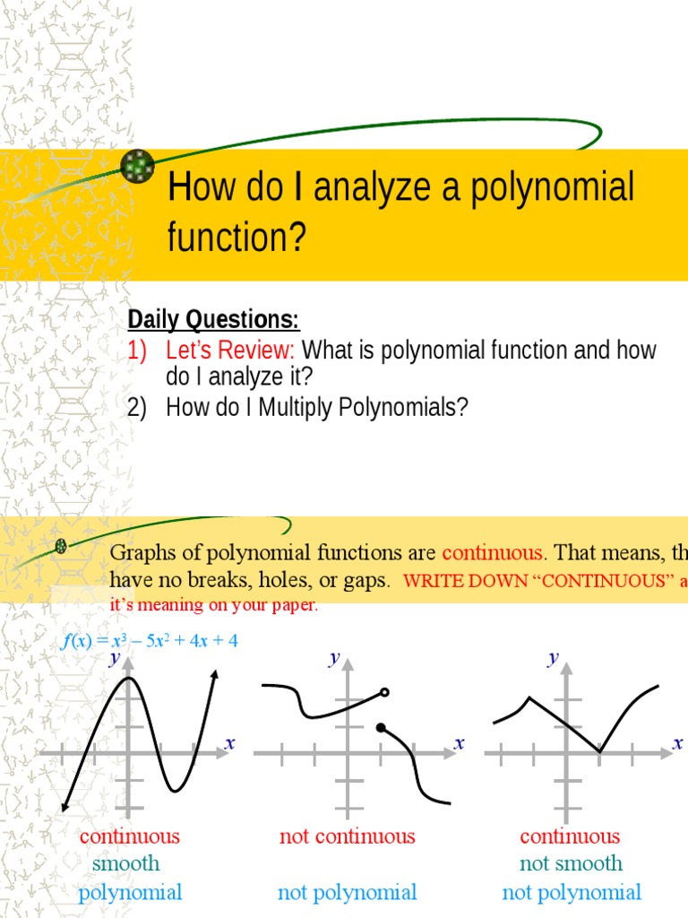 Analyzing Polynomial Functions Guide | PDF