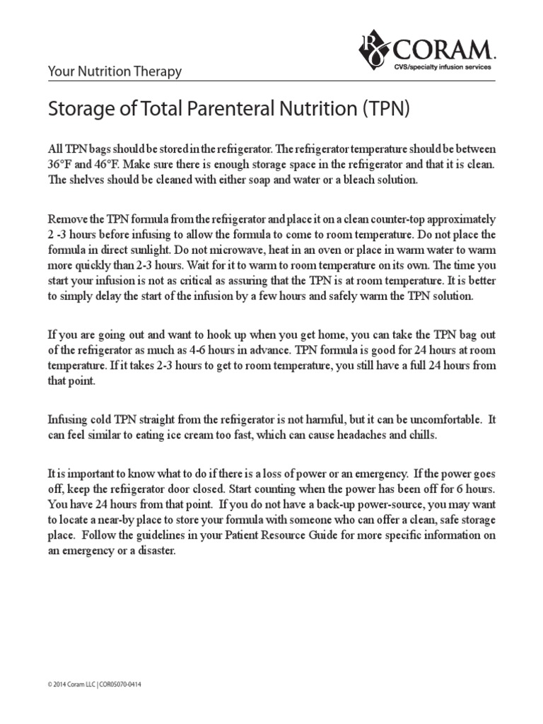 TPN Storage | PDF