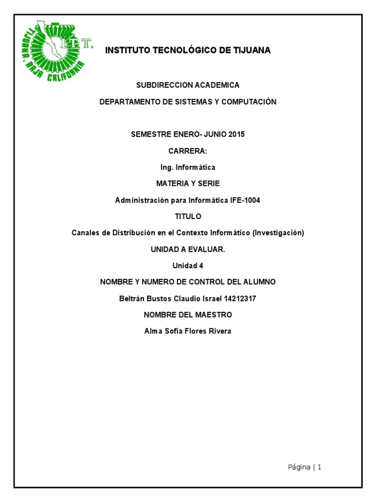Canales de Distribución en El Contexto Informático | PDF | Distribución ...