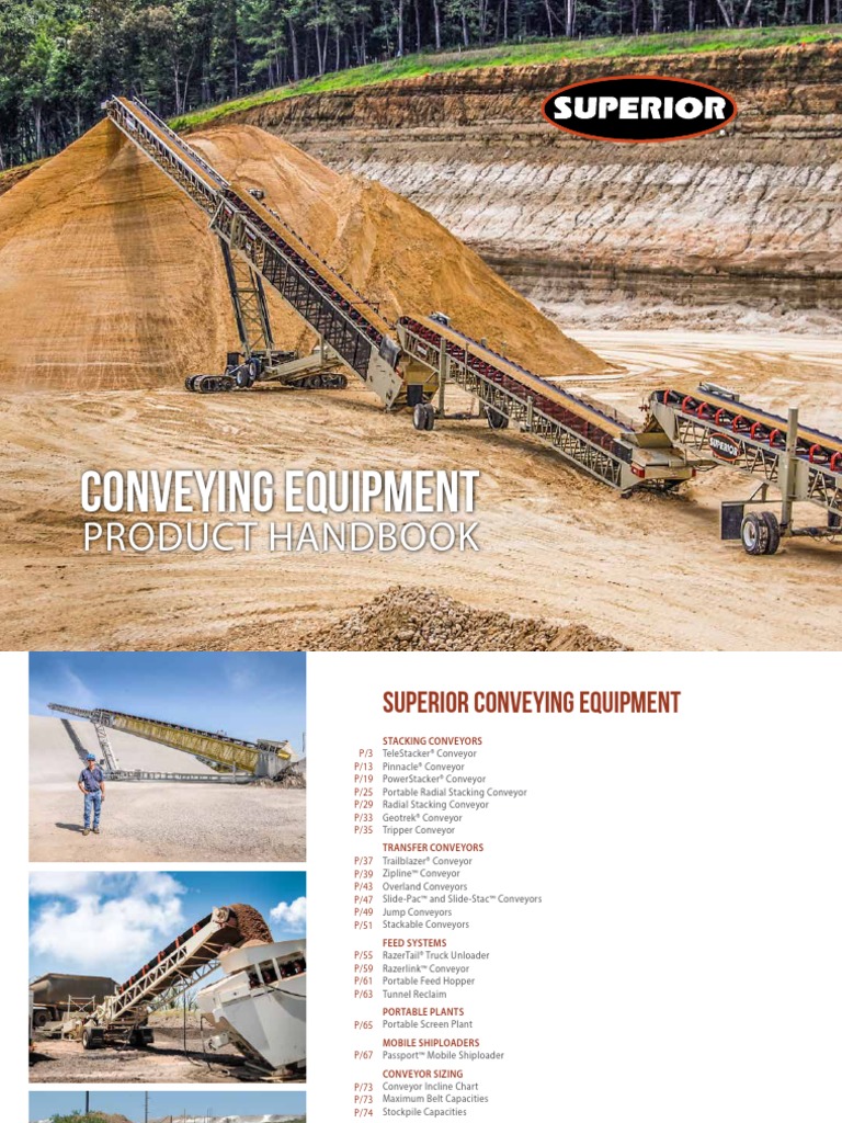 Conveying Equipment Product Handbook PDF | PDF | Belt (Mechanical) | Tire