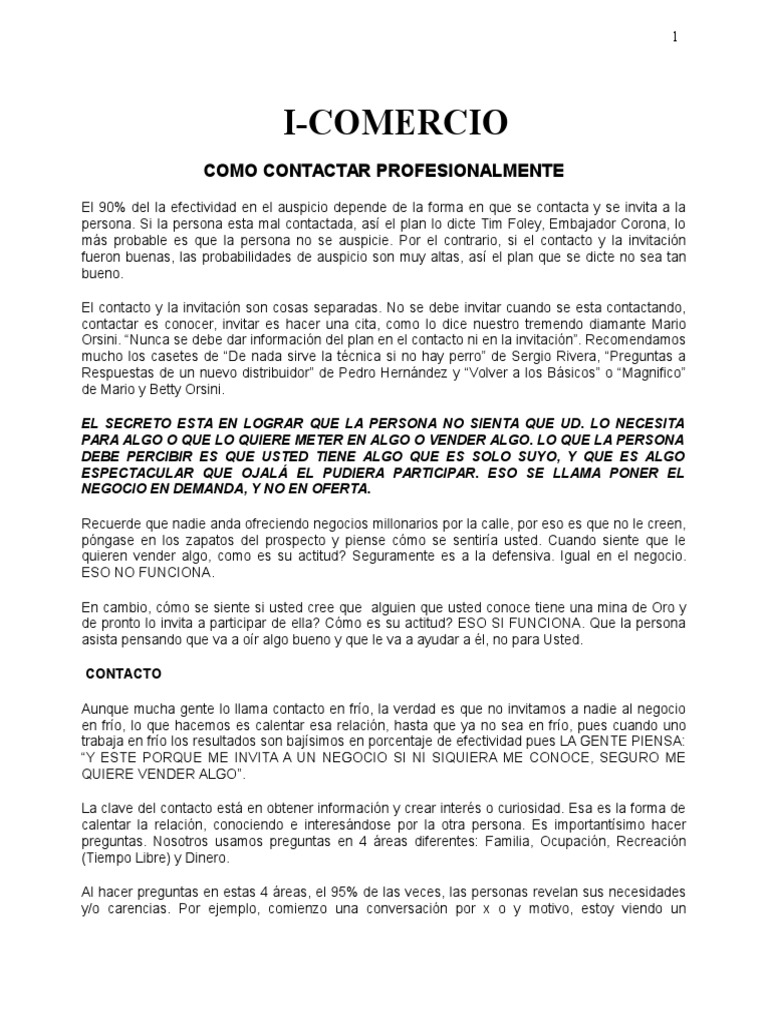 Como Hacer El Contacto Inicial | PDF | Bancos | Science