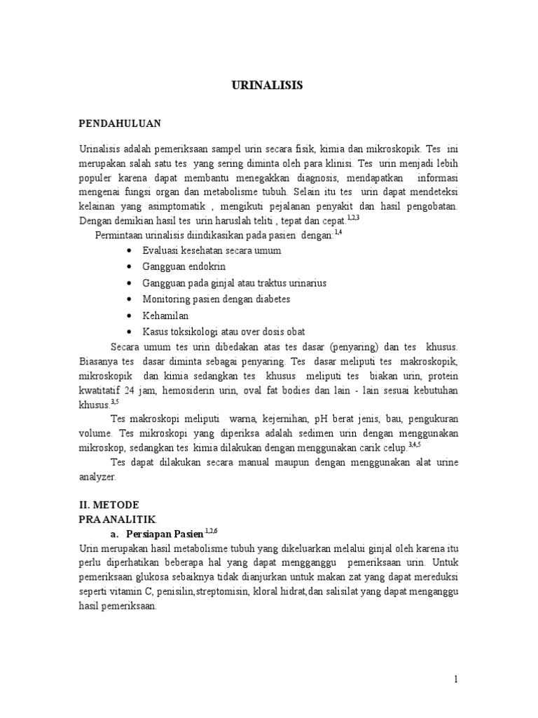 Panduan Lengkap Urinalisis Medis | PDF | Kesehatan Holistik