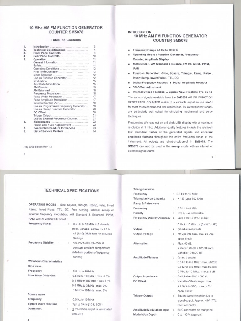 Scientific Function Generator | PDF | Mains Electricity | Electrical ...