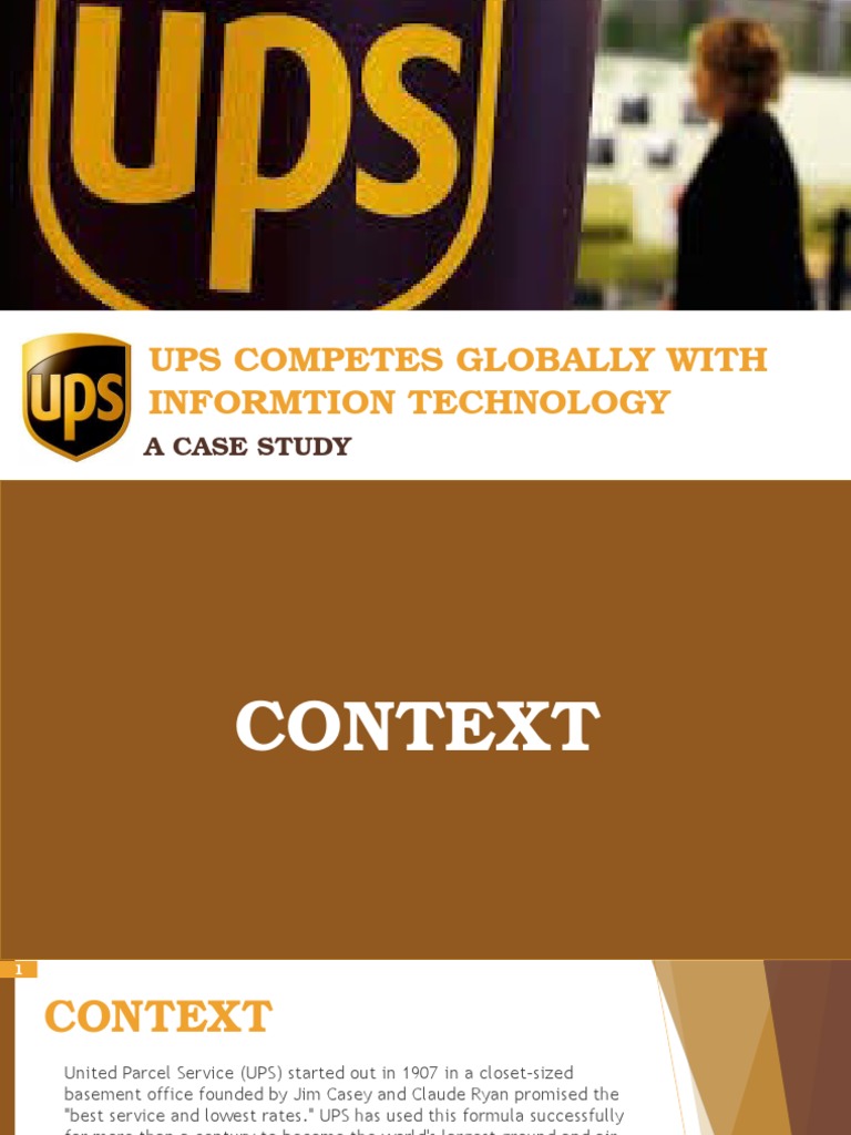 Ups Competes Globally With Information Technology | PDF | United Parcel ...