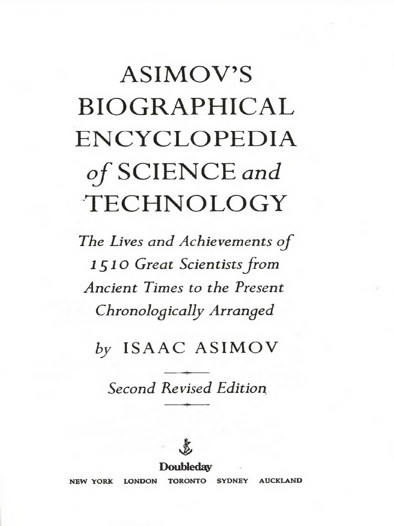 Asimovs Biographical Encyclopedia Of Science And Technology Isaac