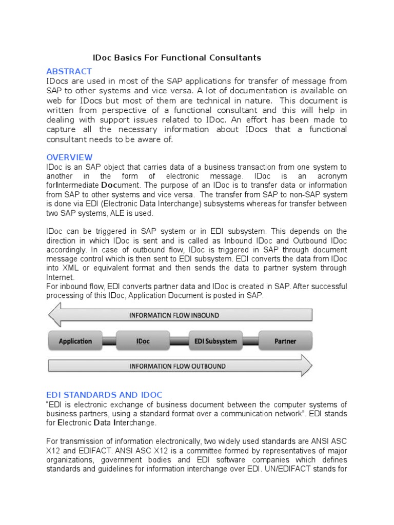 IDoc Guide for SAP Consultants | PDF | Electronic Data Interchange | Digital Technology