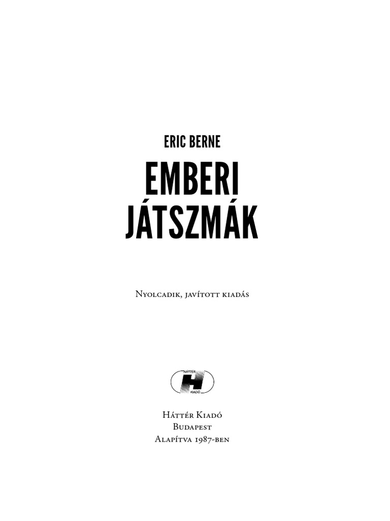 Emberi Jatszmak 8 Javitott Kiadas | PDF