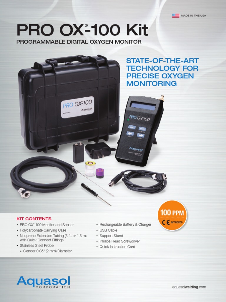 Pro Ox100 Oxygen Monitor PDF | PDF | Argon | Battery Charger