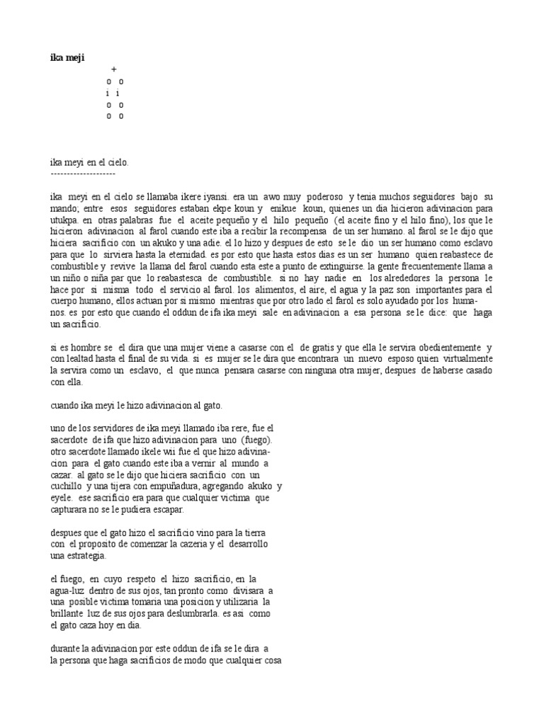 011.ika Meji | PDF | Santeria | Religión étnica