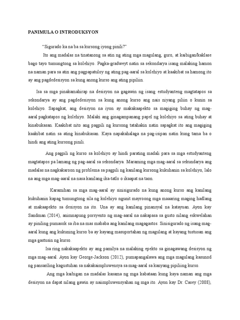 Thesis Panimula | PDF