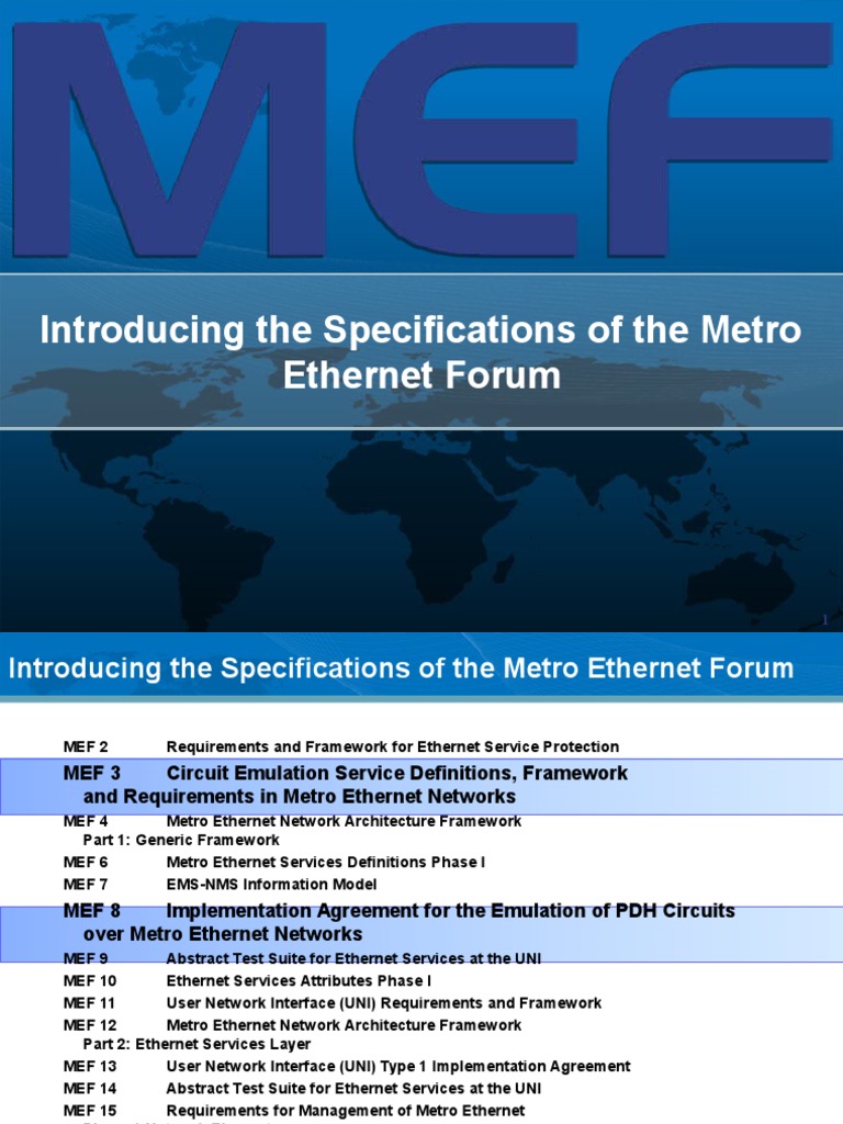 Overview of MEF 3 and 8 | PDF | Specification (Technical Standard ...