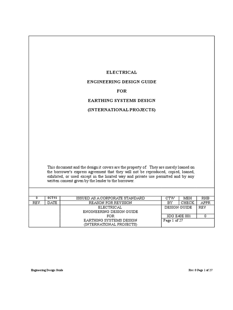 Earthing Systems Design Guide | PDF | Electrical Substation ...