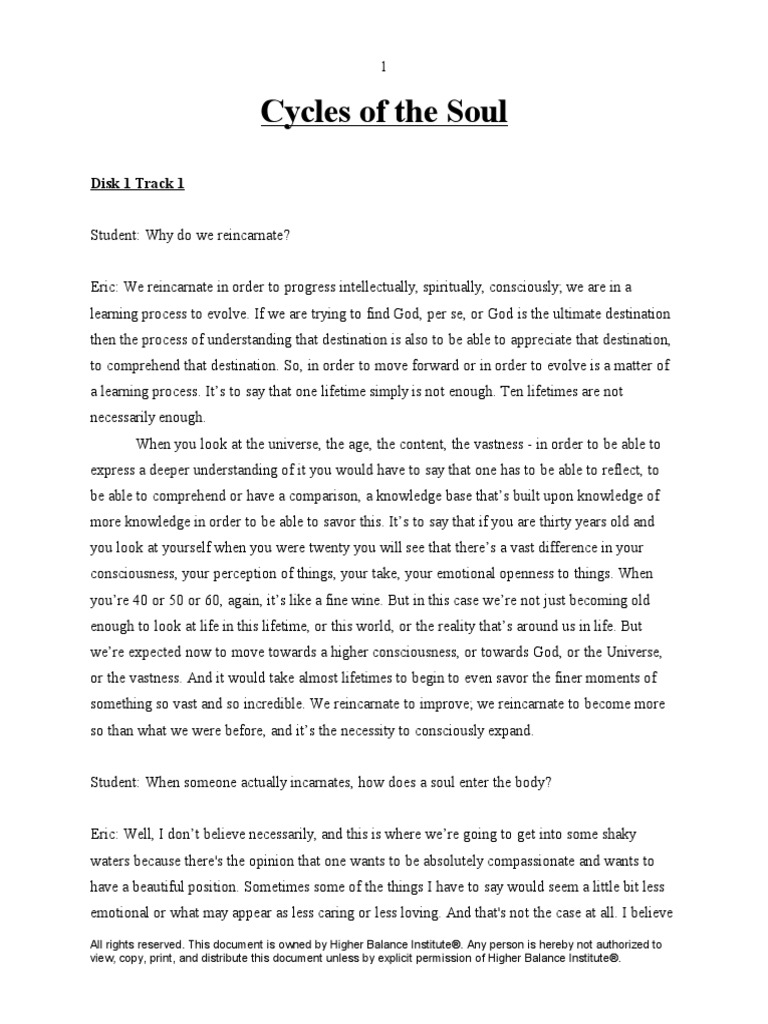 Cycles of The Soul | PDF | Soul | Consciousness