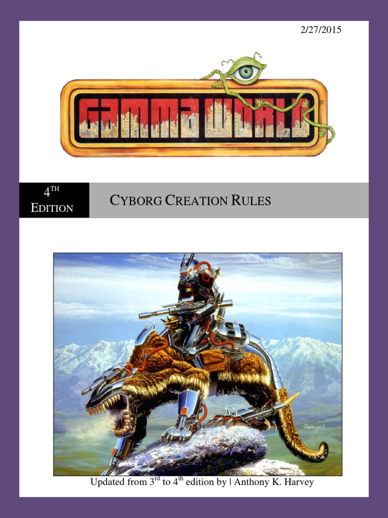 GW4 CyborgCreation | PDF | Cyborg | Robot