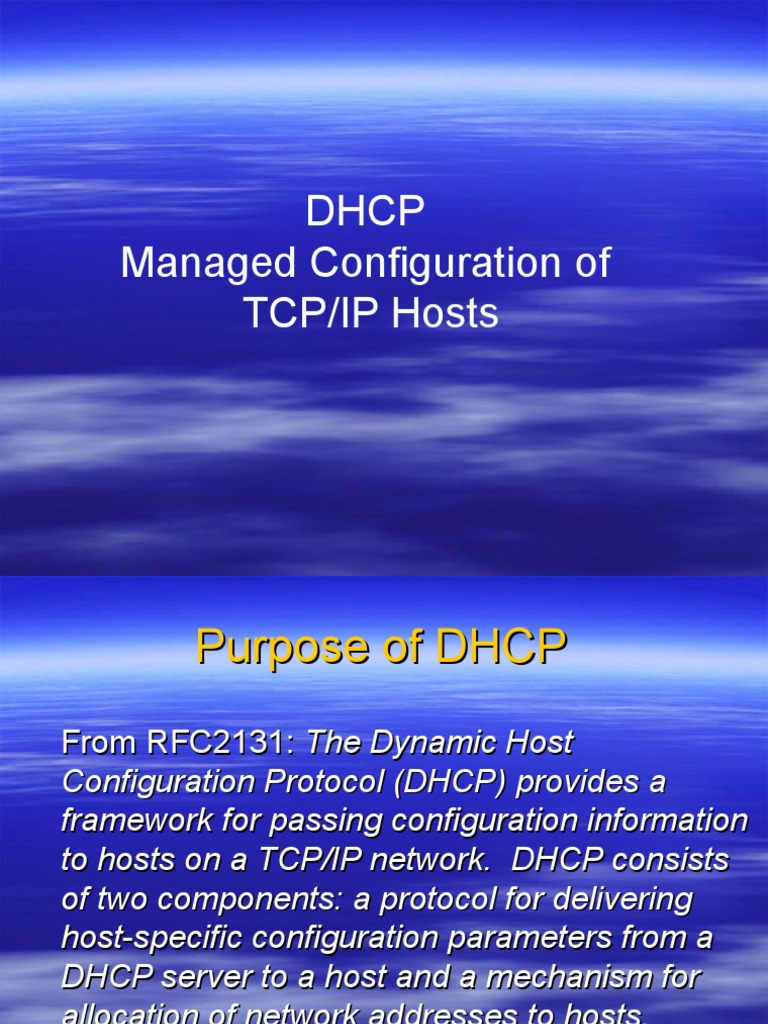 DHCP | PDF | Ip Address | Network Architecture