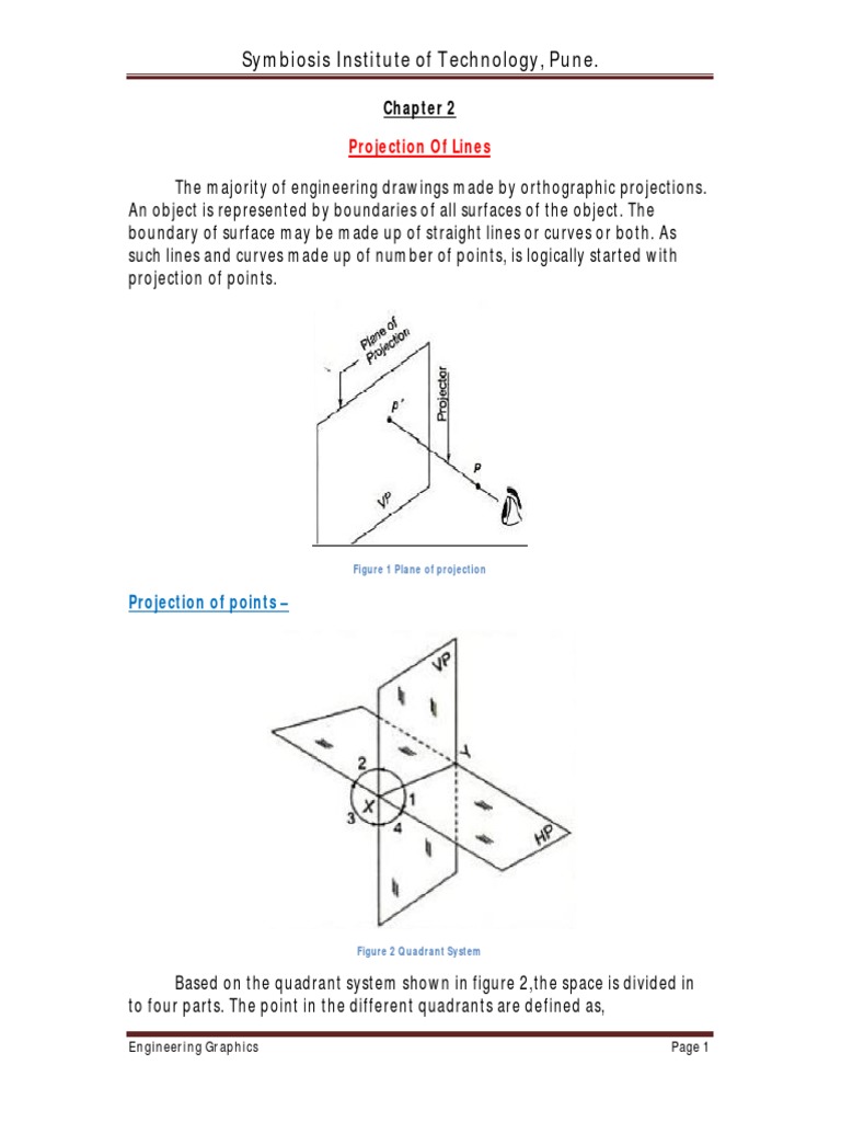 Notes For Projection of Points and Lines | PDF | Line (Geometry ...