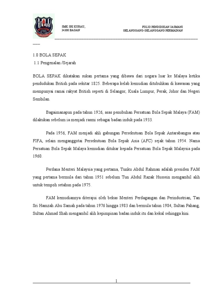 Folio PJ 2010 SMKSK | PDF