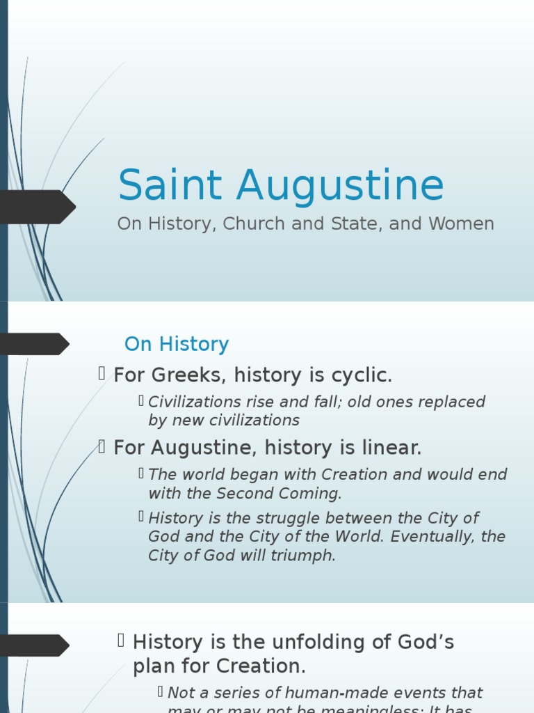 Saint Augustine: On History, Church and State, and Women | PDF ...
