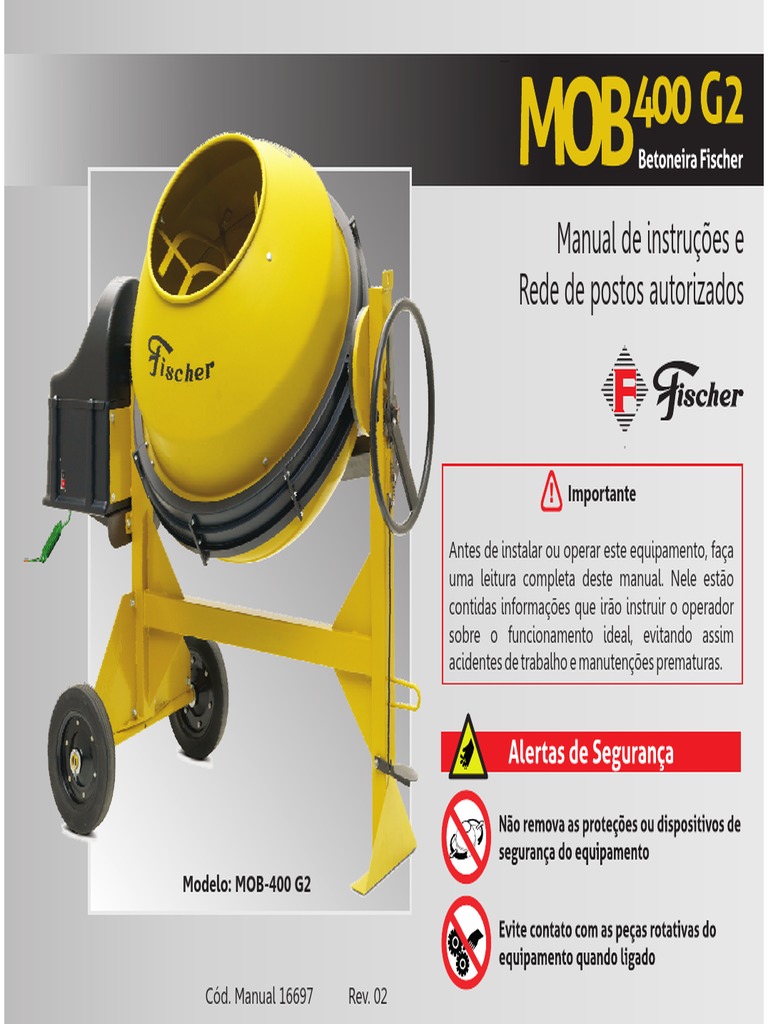 16697manual Instrucoes Betoneira Mob400 G2revisao 2 PDF | PDF | Science ... 16697manual Instrucoes Betoneira Mob400 G2revisao 2 PDF | PDF | Science ...