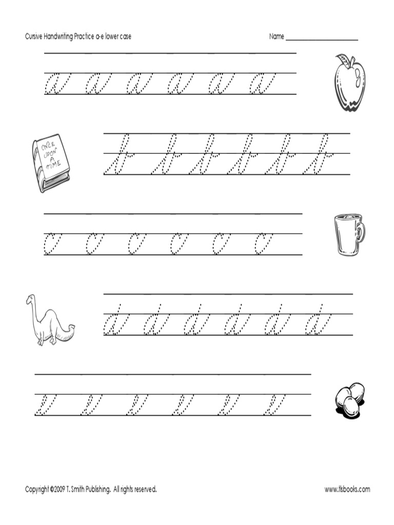 Cursive Alphabet Practice | PDF