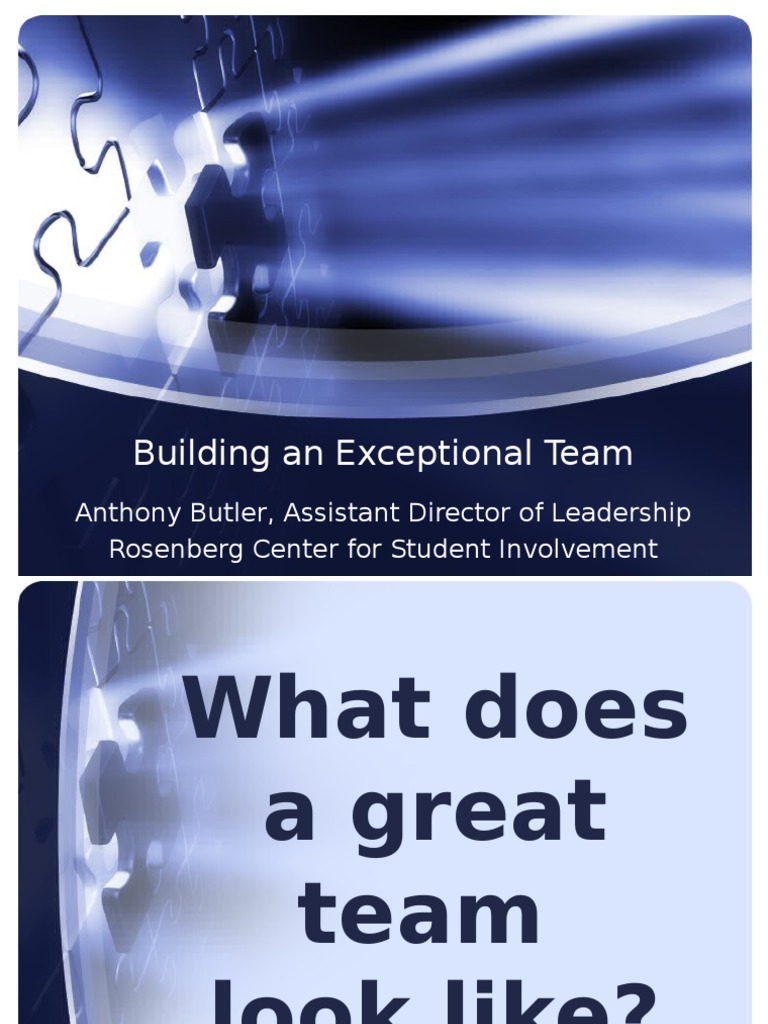 Building An Exceptional Team | PDF | Leadership