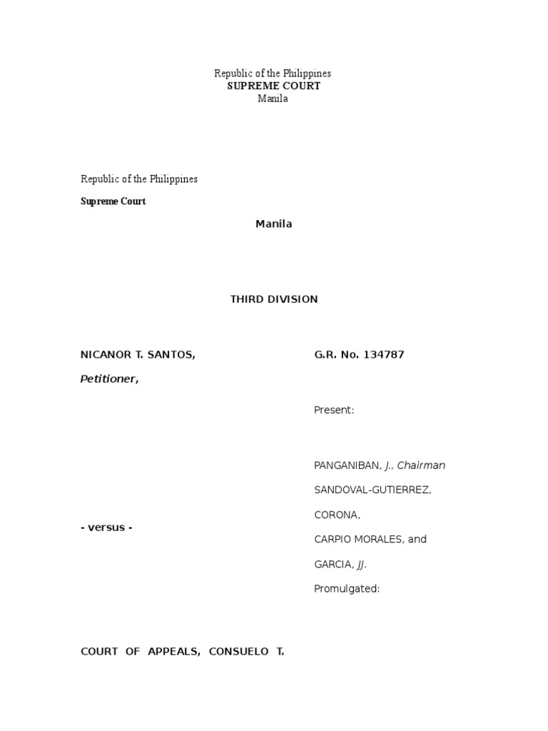 Republic of The Philippines Manila: Supreme Court | PDF | Lawsuit | Res ...