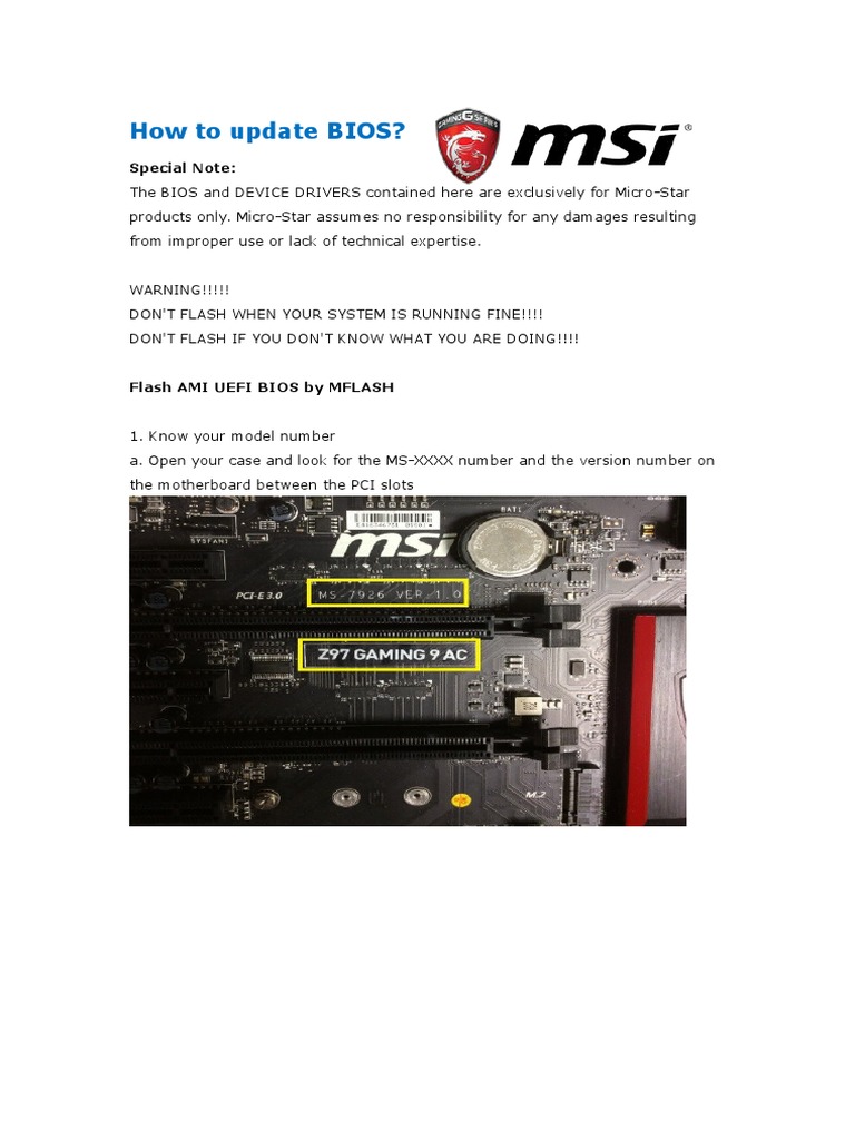 How To Flash The BIOS | PDF | Bios | Booting