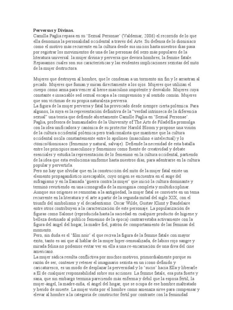 Camille Paglia | PDF | Mujer