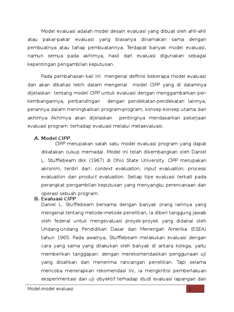 Model CIPP | PDF
