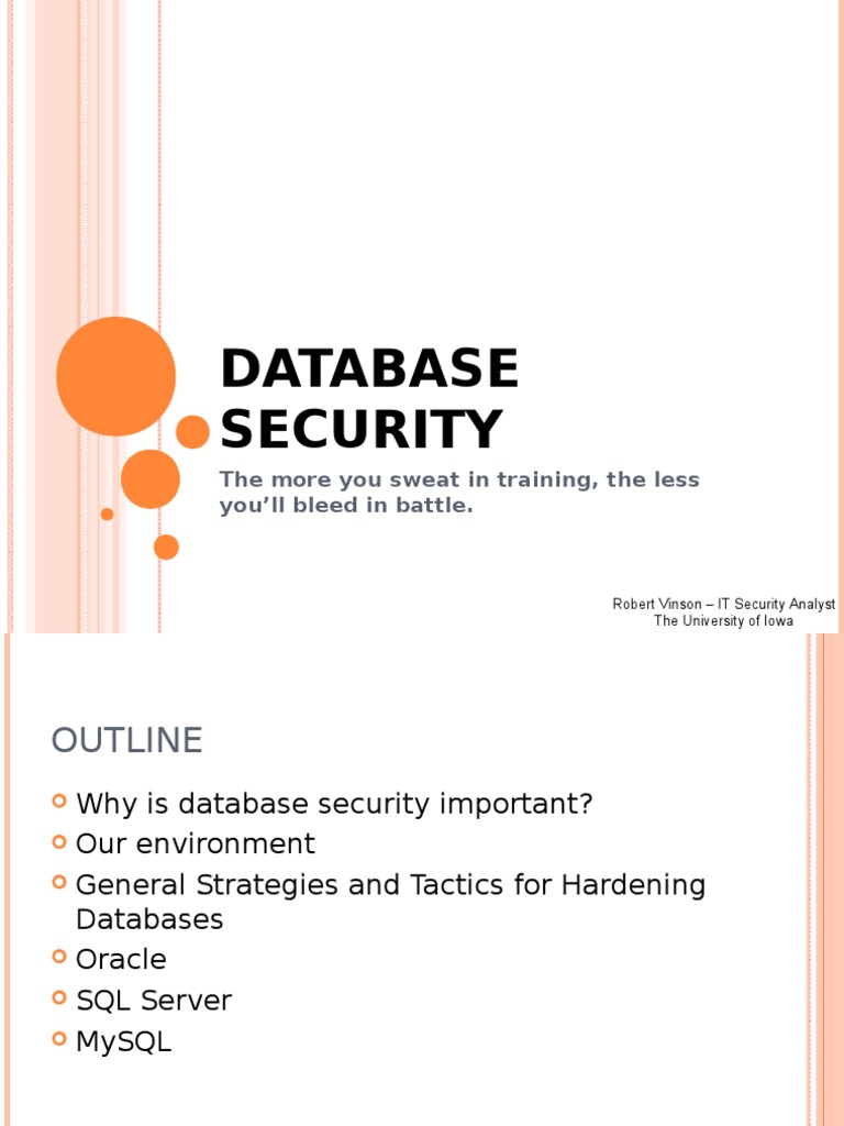 Database Security Pdf Oracle Database Databases