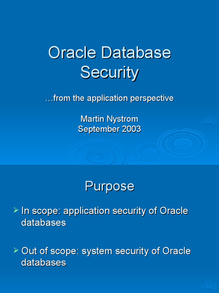 Oracle Security Pdf Oracle Database Databases