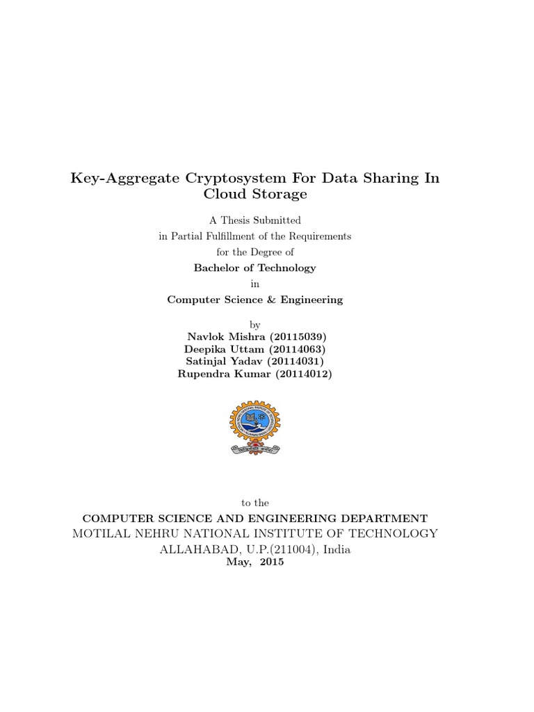 Key-Aggregate Cryptosystem For Data Sharing in Cloud Storage | PDF | Public Key Cryptography ...