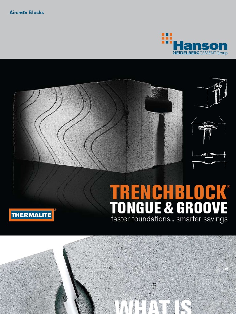 Aircrete Blocks Trenchblock Tongue and Groove | PDF | Building ...