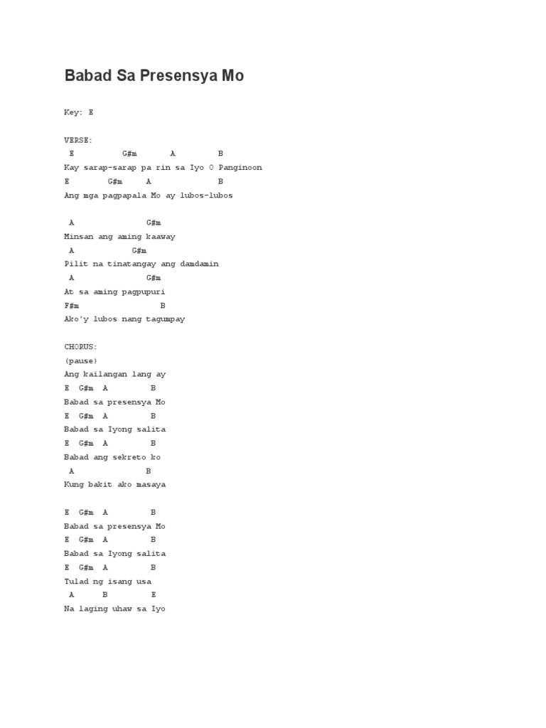 Tagalog Gospel Songs With Lyrics | PDF